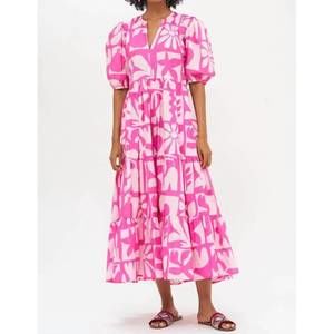 Oliphant | Dresses | New Oliphant Puff Sleeve Maxi Dress In Twiggy Pink ...
